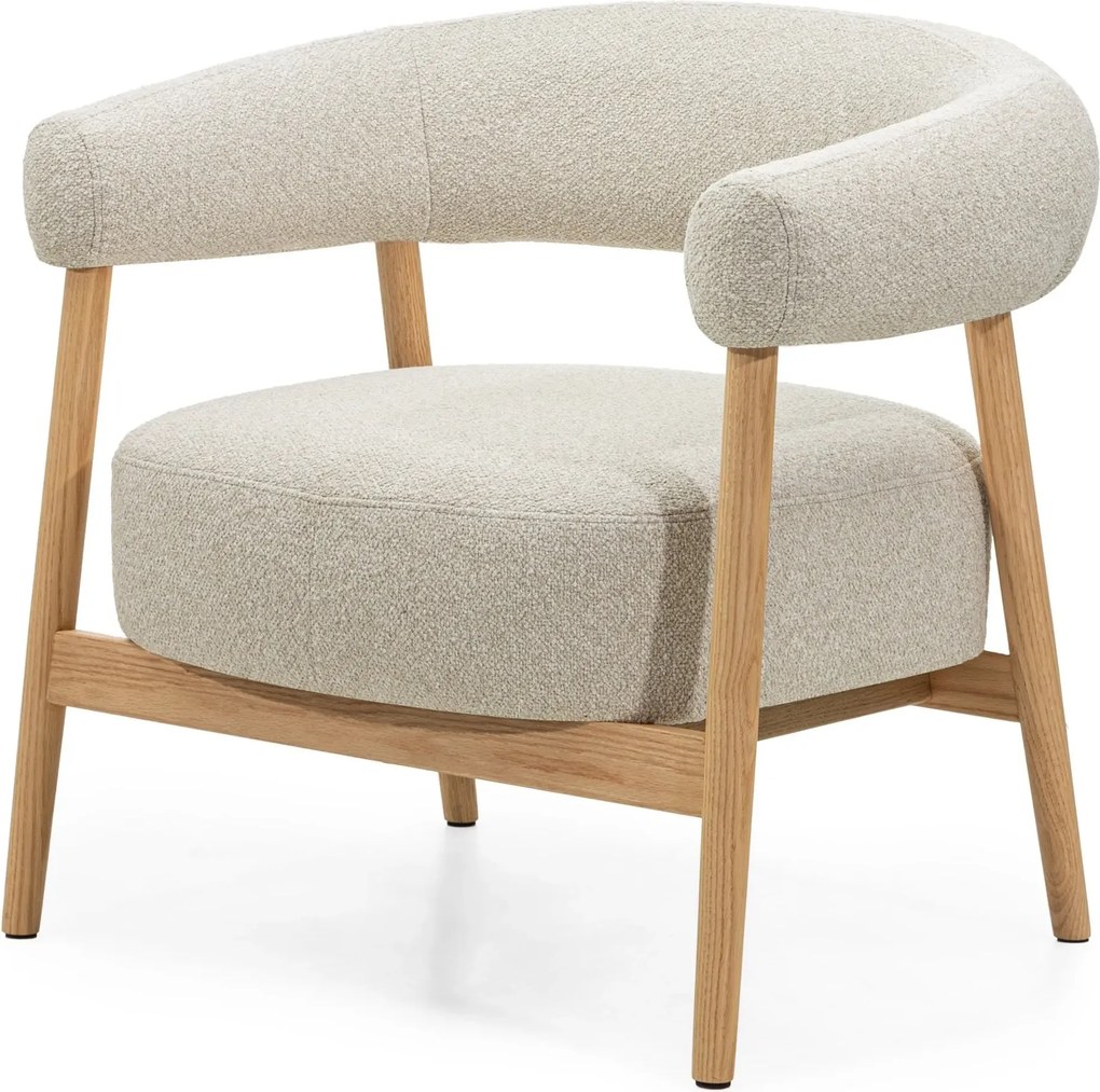 Designové křeslo Montepulciano z masivu světle béžové