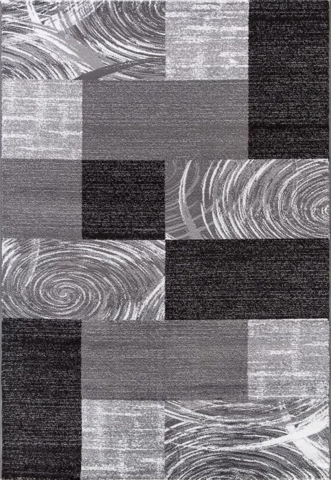 Ayyildiz, Kusový koberec Parma 9220 black, 80x150, šedá, chodba / předsíň