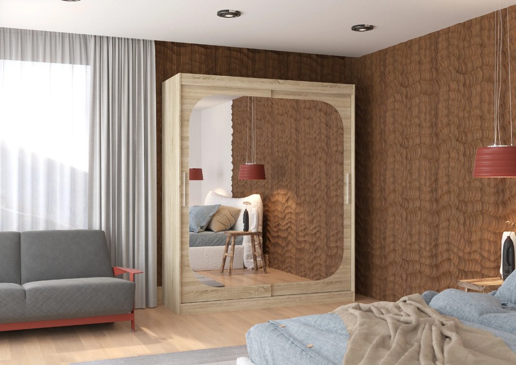 ADRK Furniture Posuvná skříň s zrcadlem ARIZONA 180 ADRK-SW-ARI-S-180