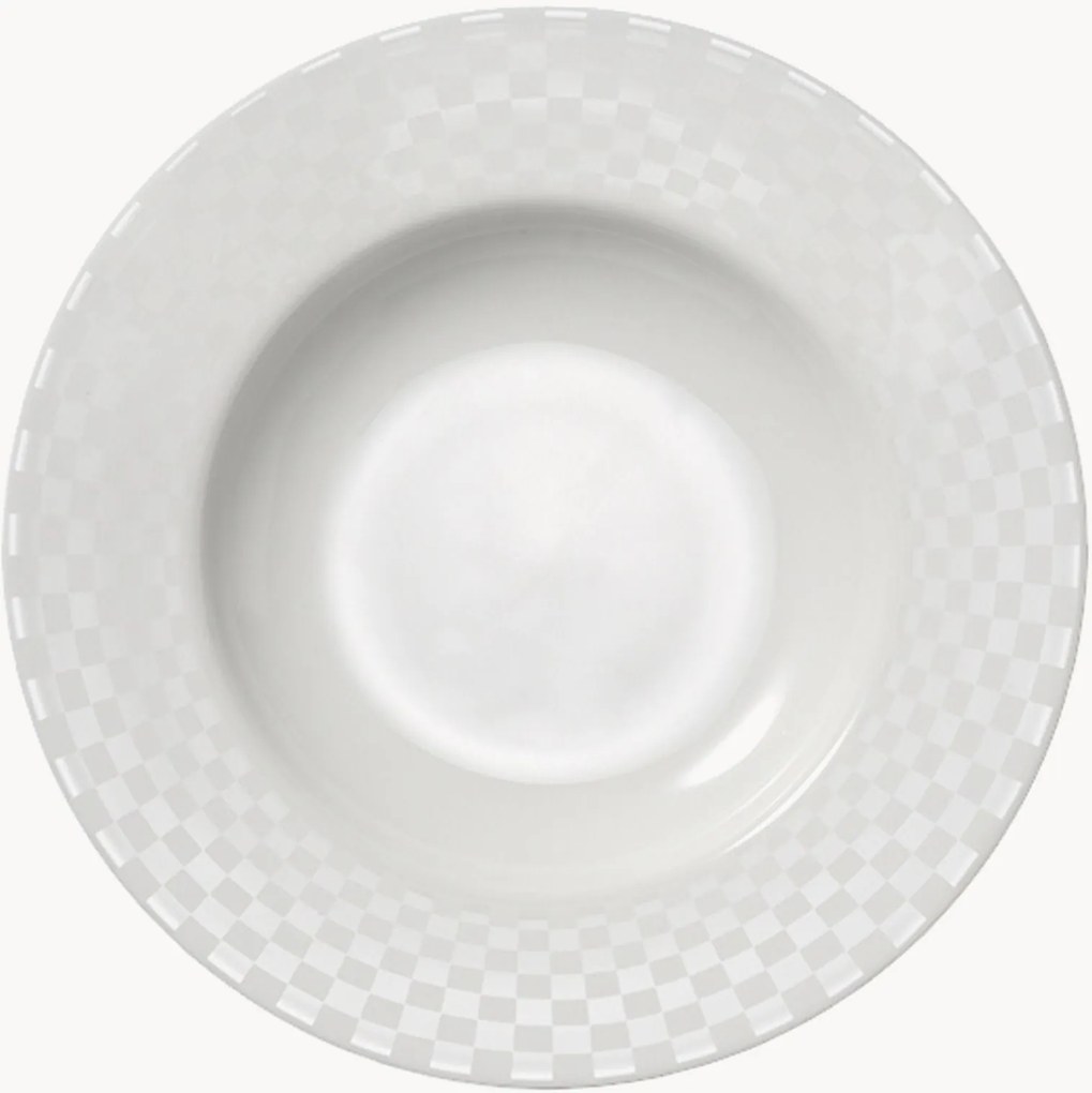 Sada hlubokých talířů z kostního porcelánu Cross White, 6 dílů