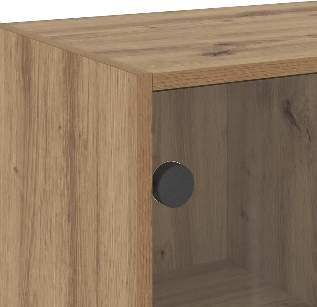 Highboard s dvířky dub artisan 68x37x142 cm kompozitní dřevo 3318723