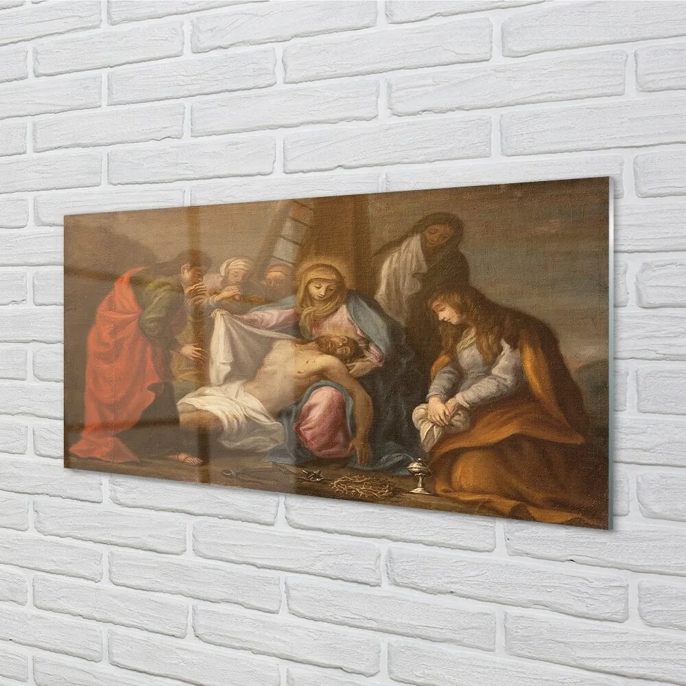 Obraz na skle Ježíše ukřižovali 100x50 cm
