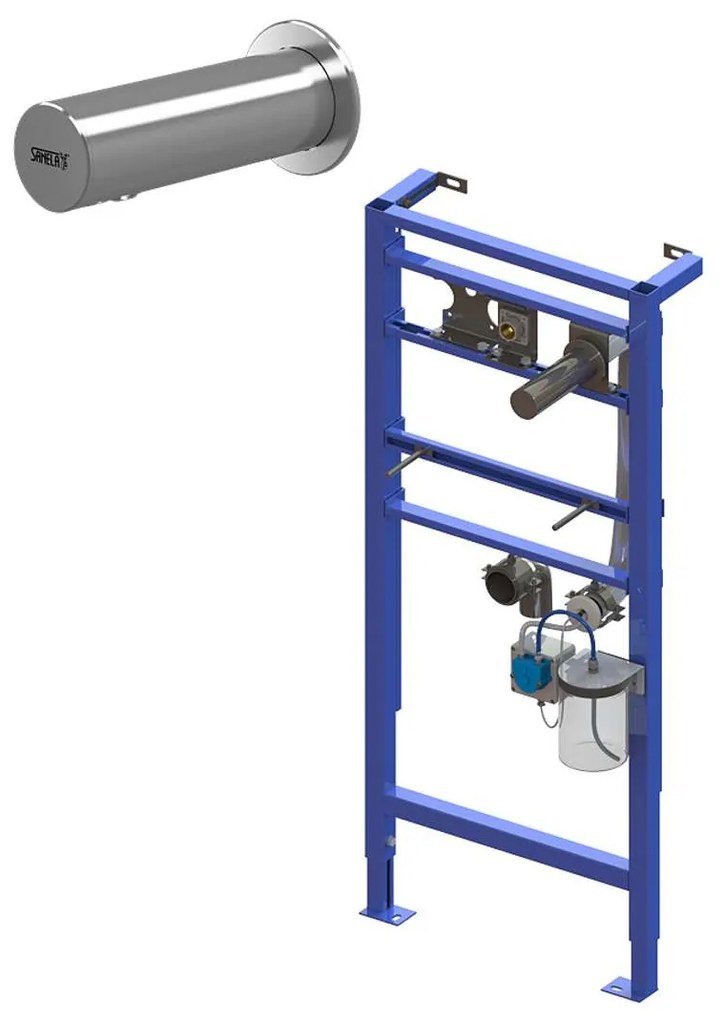 Sanela Nerezové dávkovače - Dávkovač mýdla s elektronickým ovládáním a montážním rámem SLR 24, síťové napájení, nerez SLZN 83ER