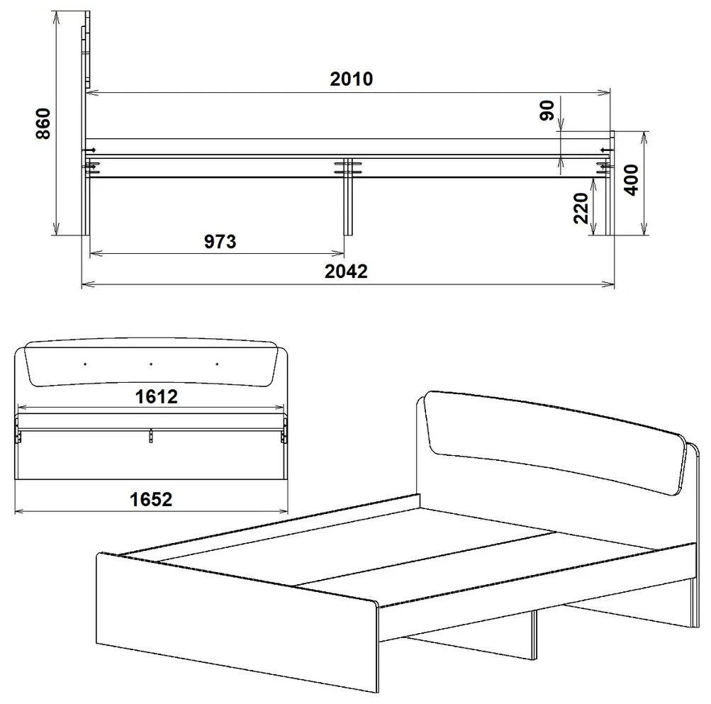 Vomaks Postel CLASSIC-160 buk