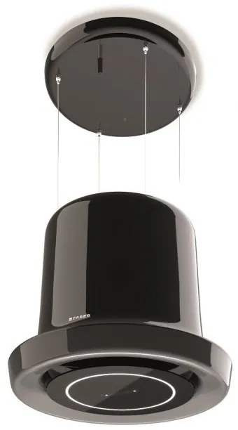 Faber GLOW BK GLOSS KL - lustrový odsavač, lesklá černá, šířka 65cm