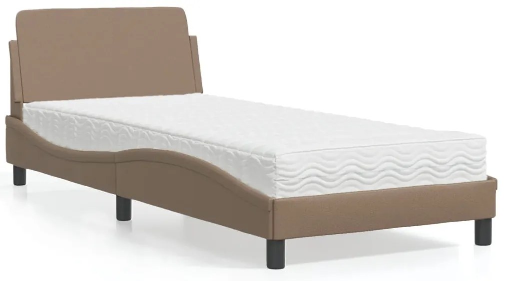 Postel s matrací Dover cappuccino 90 x 200 cm umělá kůže 3208341