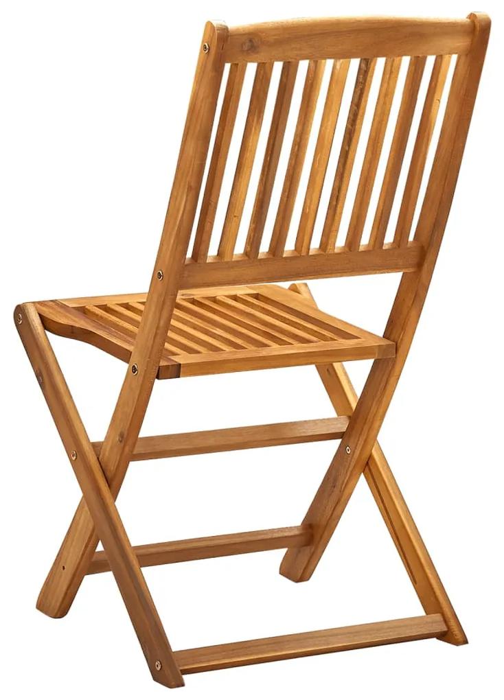 vidaXL Skládací zahradní židle 4 ks masivní akáciové dřevo