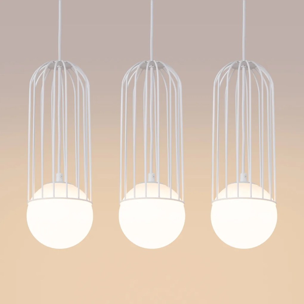 Sollux Lighting Závěsné svítidlo BRINA 3L bílé