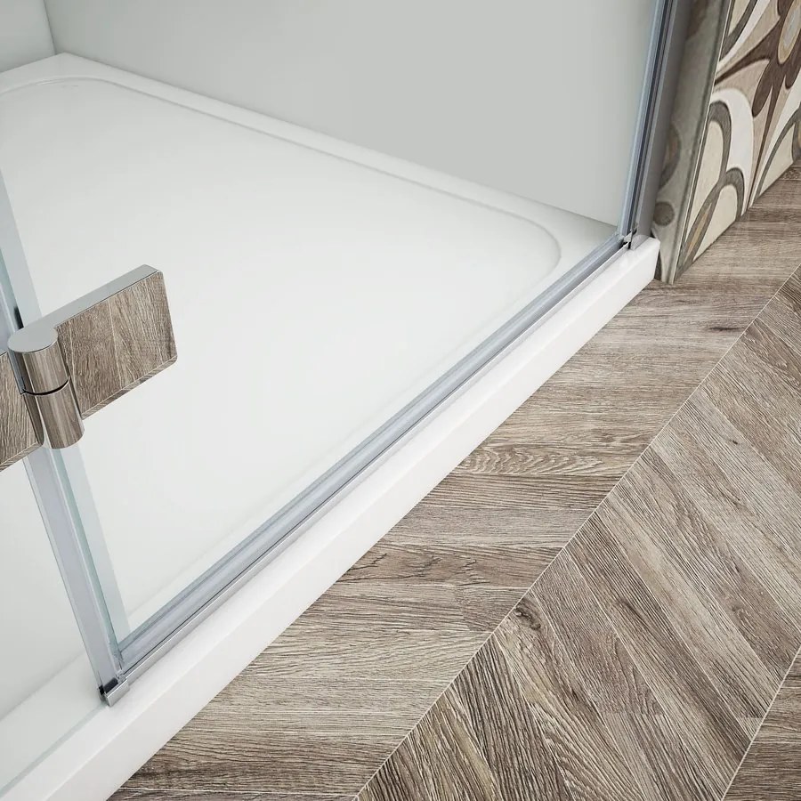 Gelco Trinity Chrom čtvercový sprchový kout 100 x 100 x 200 cm otevírací aluchrom sklo matné GT2210-10M-CH
