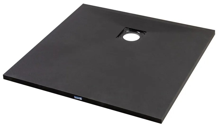 Cagliari Black 80x80x2,6 cm Čtvercová SMC sprchová vanička se sifonem