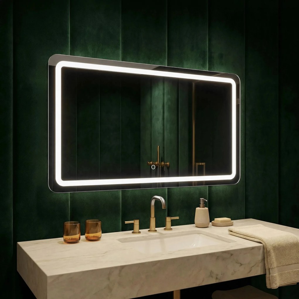 Tutumi Zrcadlo 100x60 cm s regulovatelným LED osvětlením HOM-01524