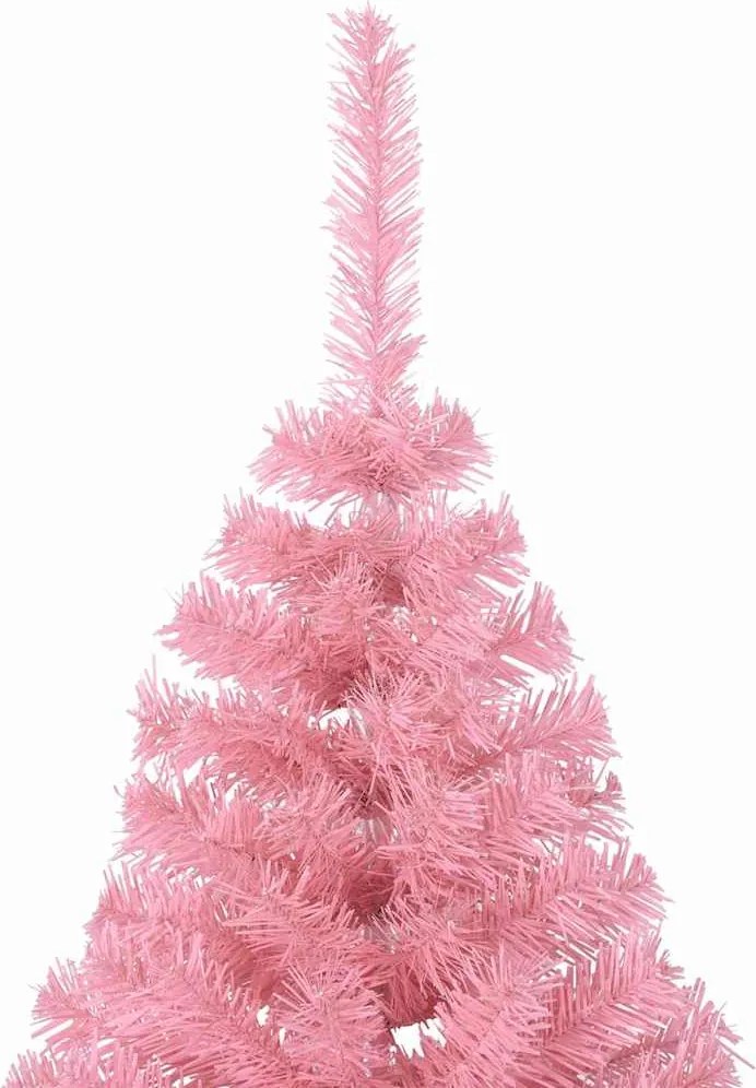Umělý osvětlený vánoční stromeček Růžová 240 cm PVC 3397098