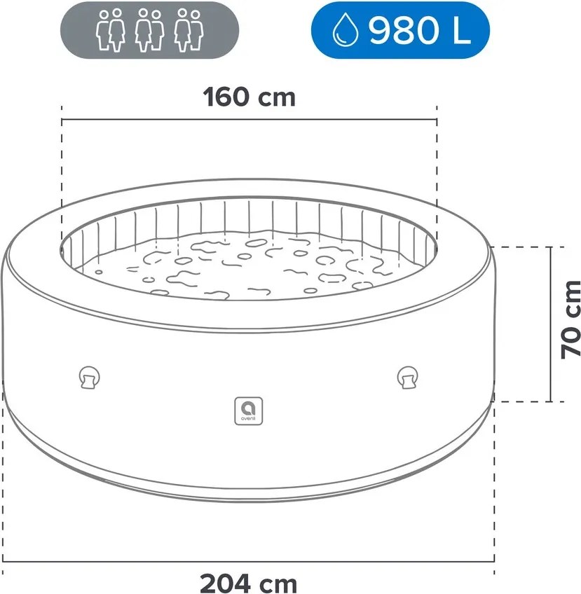 AVENLI NICE jacuzzi WOOD - nafukovací vířivka pro 6 osob