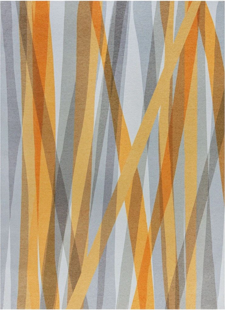 Flair Rugs, AKCE: 170x240 cm Kusový koberec Match Isabella Stripe Grey/Ochre, žlutá, chodba / předsíň