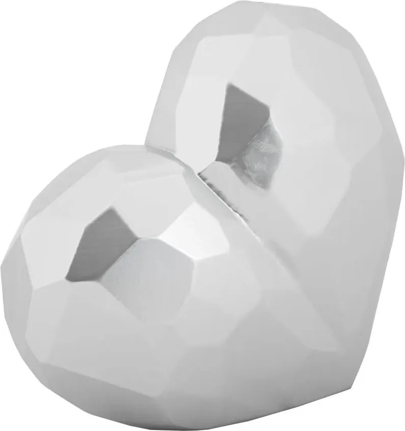 Váza Heart 18 cm stříbrná