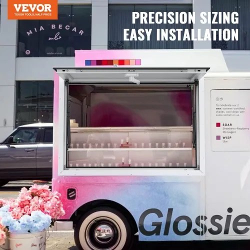 91,4 cm L × 91,4 cm W Koncesní stojan Obslužné okno Food Nákladní automobil Servisní
