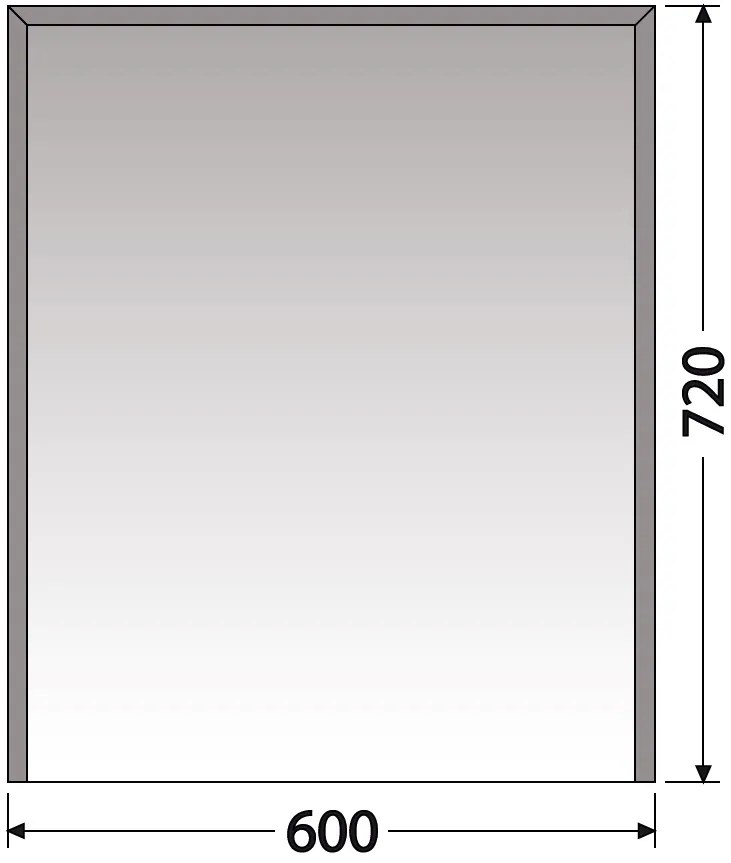 INTEDOOR zrcadlová skříňka jednodveřová OMP ZS 60 Povrch: 0755 AP WARM GREY MAT