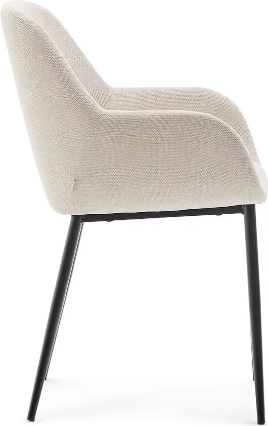 Krémové čalouněné jídelní křeslo Konna – Kave Home