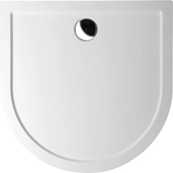 POLYSAN - ISA 90 sprchová vanička z litého mramoru, půlkruh 90x90x4cm, bílá 50511