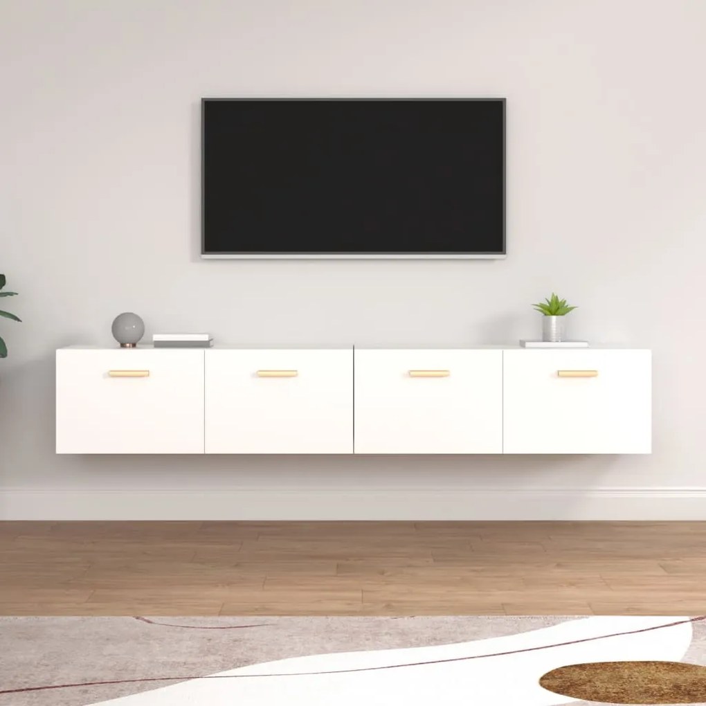 Nástěnné skříňky 2 ks bílé 100 x 36,5 x 35 cm kompozitní dřevo 3115660