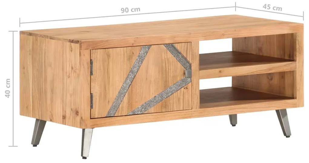 vidaXL Marketos Konferenční stolek 90 x 45 x 40 cm masivní akáciové dřevo