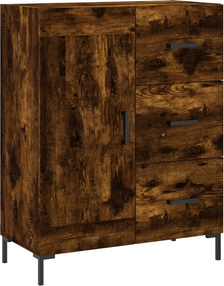 Skříň highboard kouřový dub 69,5 x 34 x 180 cm kompozitní dřevo 3198662