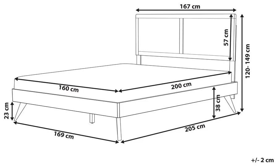 Dřevěná postel 160 x 200 cm tmavě hnědá ISTRES Beliani