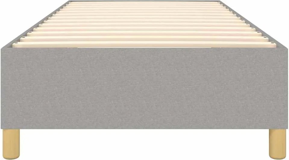 Rám postele s boxspringem světle šedá 90 x 190 cm textil 3120921