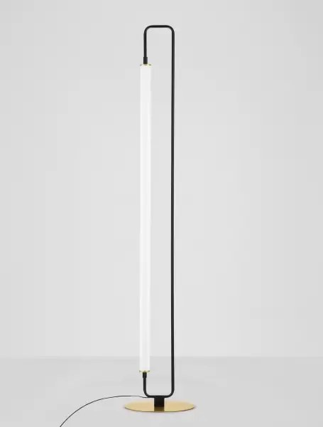 LED černá stojací lampa Wetro 32W