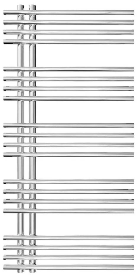 Mario-Radiators Koupelnový žebříkový radiátor INOX 368W/230V 109x53 cm nerez/lesklý chrom 1.073.044226.P