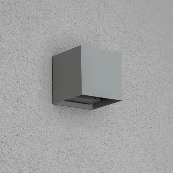 Brilagi - LED Venkovní nástěnné svítidlo CUBE LED/6W/230V šedá IP54