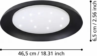 Eglo 99703 - LED Stropní svítidlo PENJAMO LED/17,1W/230V černá