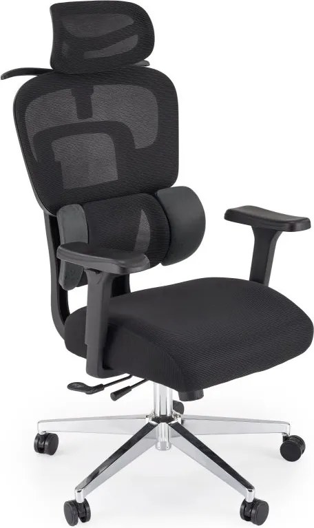 Kancelářská ergonomická židle BOOSTER — látka, černá