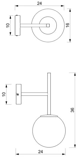 Nástěnná lampa DAGA 1xE14/60W/230V