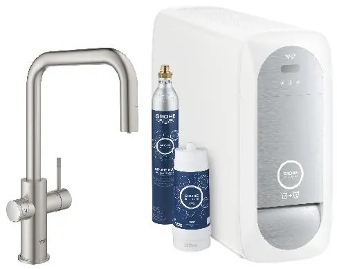 Grohe Blue Home - Dřezová baterie Connected, s chladícím zařízením a filtrací, supersteel 31543DC0