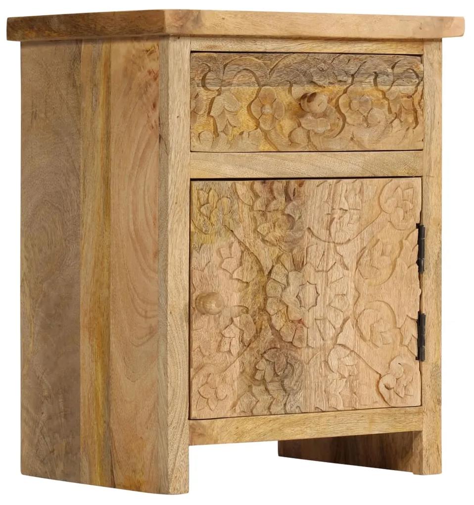 246152 vidaXL Noční stolek z masivního mangovníkového dřeva 40 x 30 x 50 cm