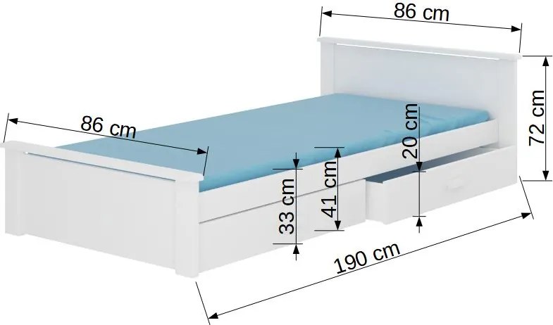 ADRK Furniture Postel ALDEX 180x80