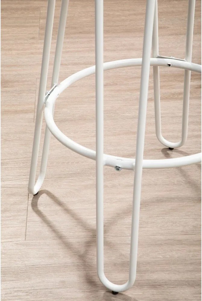 Bílá/v přírodní barvě barová stolička z jilmového dřeva (výška sedáku 75 cm) District – Premier Housewares