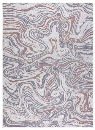 koberec SISAL SION Vlny 2836 ploché tkaní ecru / modrý /      růžový velikost 160x220 cm | krásné koberce cz