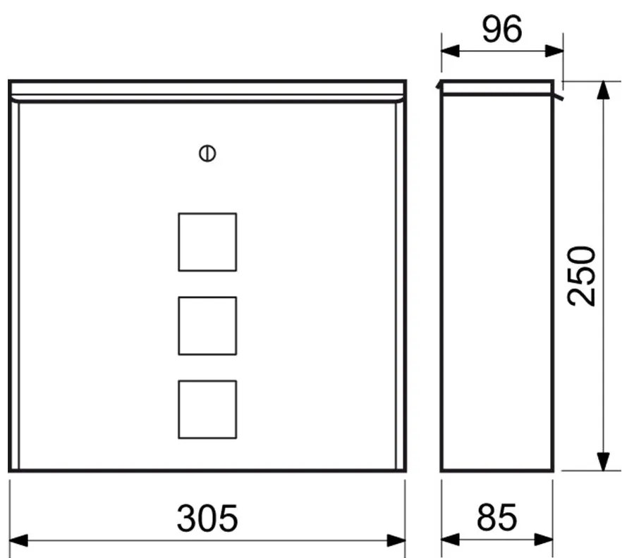 Richter Czech poštovní schránka BK.209.N nerez