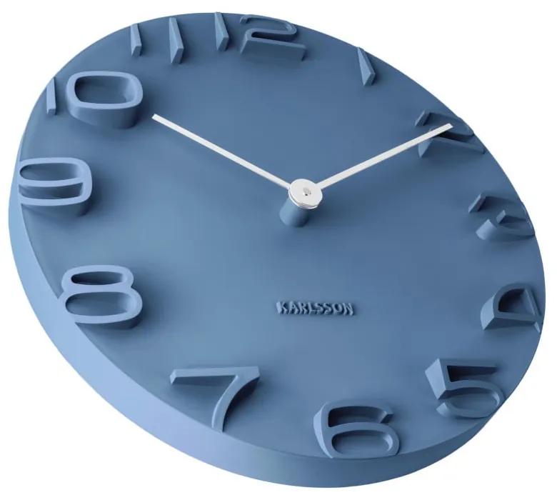 Modré hodiny Karlsson On The Edge, ø 42 cm