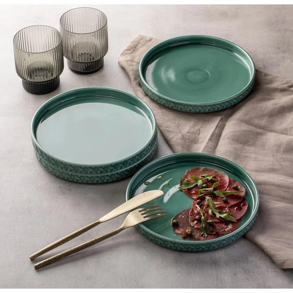 Tyrkysové dezertní porcelánové talíře v sadě 4 ks ø 20 cm Heath Jade – Ladelle