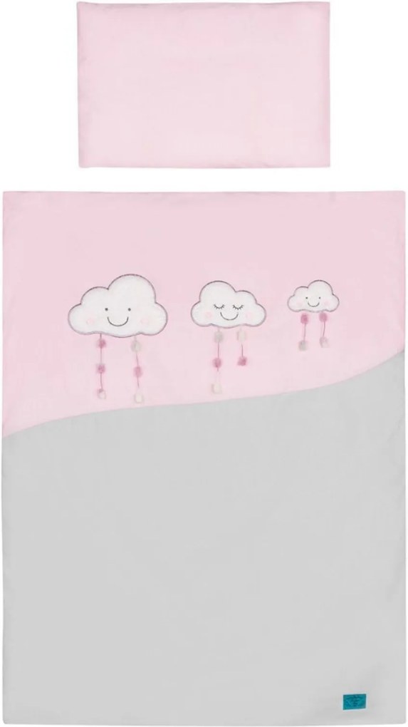 6-dílné ložní povlečení Belisima Obláčky růžové - 100/135 cm