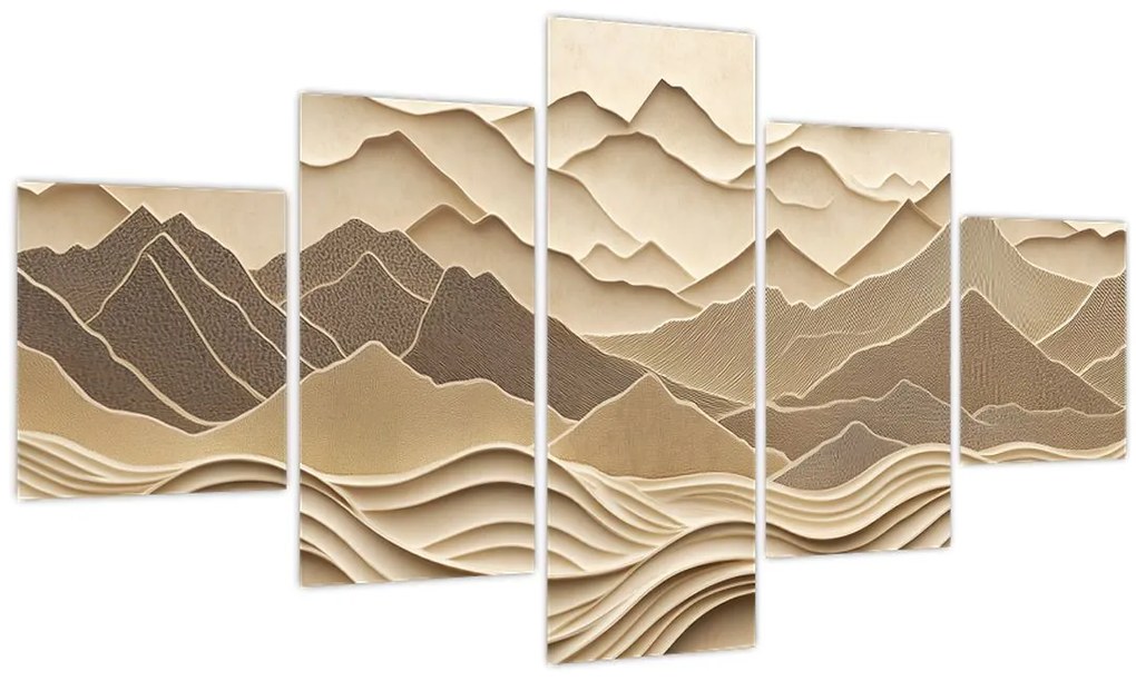 Obraz - 3D linie hor (125x70 cm)