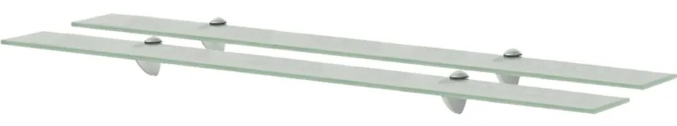 Plovoucí police 2 ks sklo 100 x 20 cm 8 mm 3051541