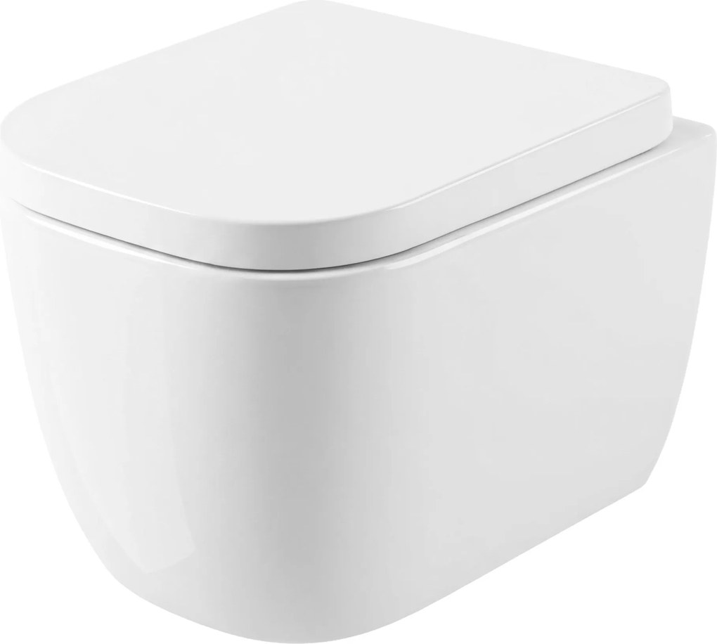 Rea Cubik Mini, závěsná WC mísa, tornado splachování, bílá lesklá, REA-C6539