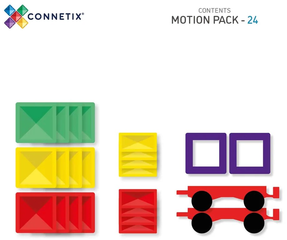 Connetix magnetická stavebnice Rainbow Motion Pack 24ks