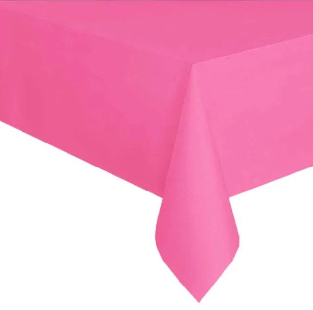 Jednorázový plastový jednobarevný ubrus 137 x 274 cm (matný) Barva: tmavě růžová