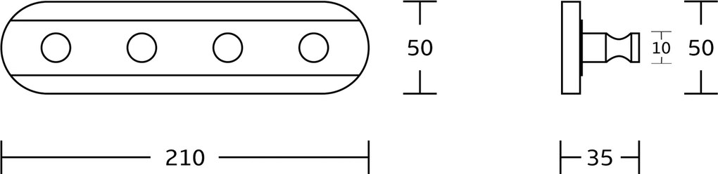 Aqualine, SAMBA čtyřháček, chrom, SB124