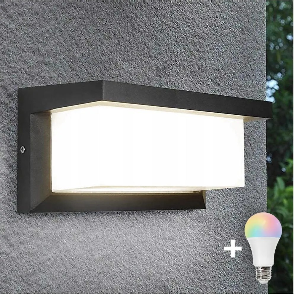 LED RGBW Stm. venkovní nástěnné svítidlo NEELY 1xE27/12W/230V IP54 antracit